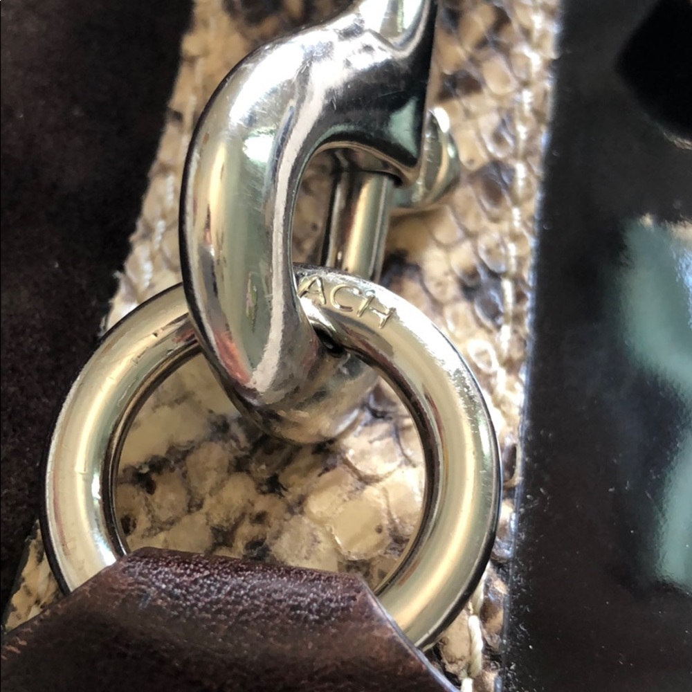 Coach Hampton Signature Striped Python Bag - Gem